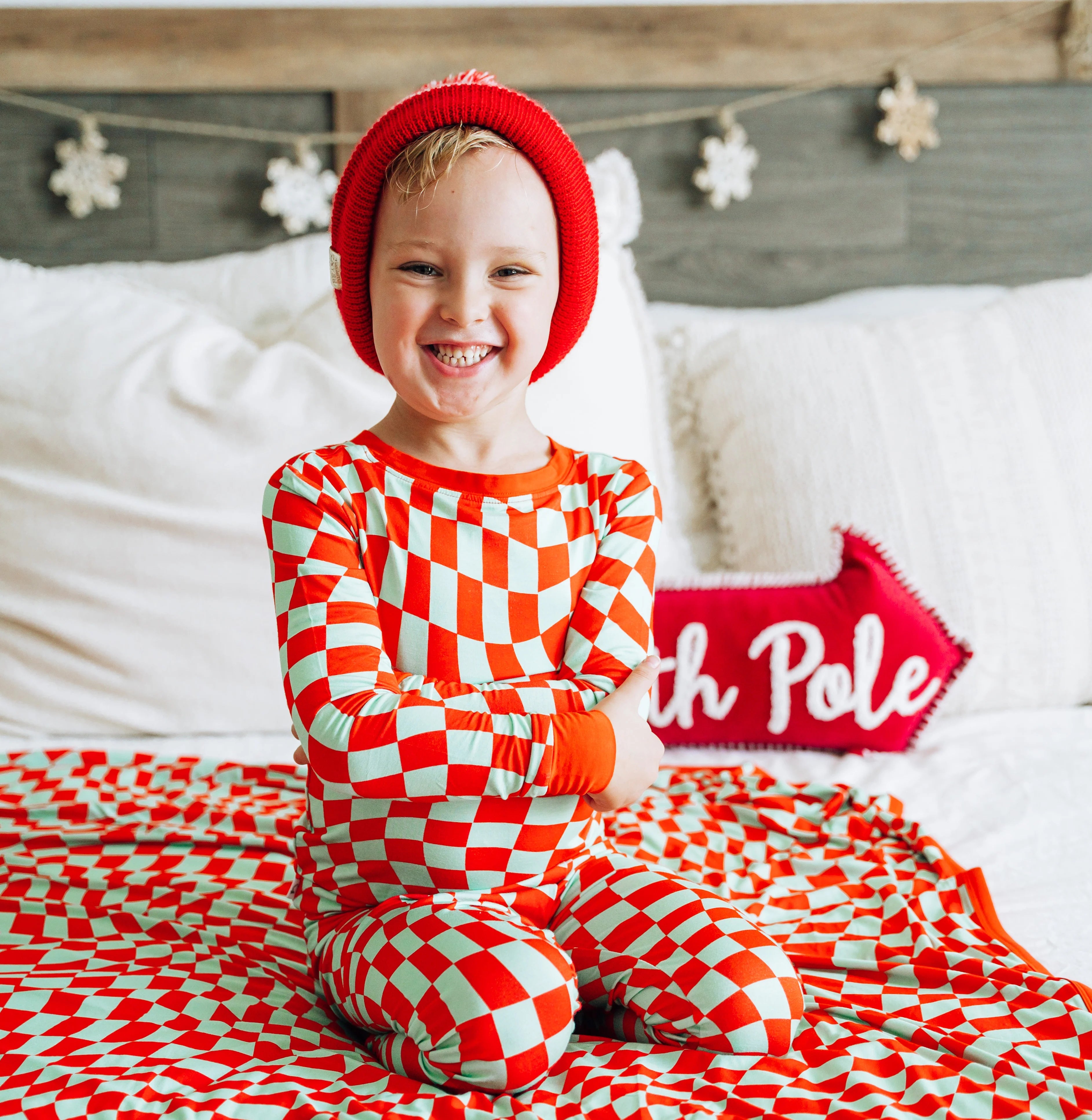 Dream Big Little Co Holly Jolly Checks Dream Set – Casp Baby Mommy & Me Boutique